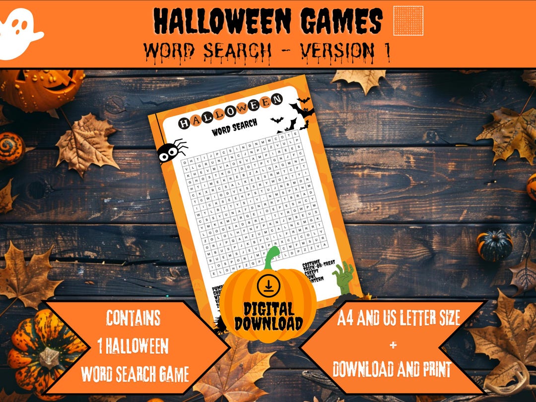 Halloween Word Search Puzzle | Fun Kids Activity | Printable Game ...