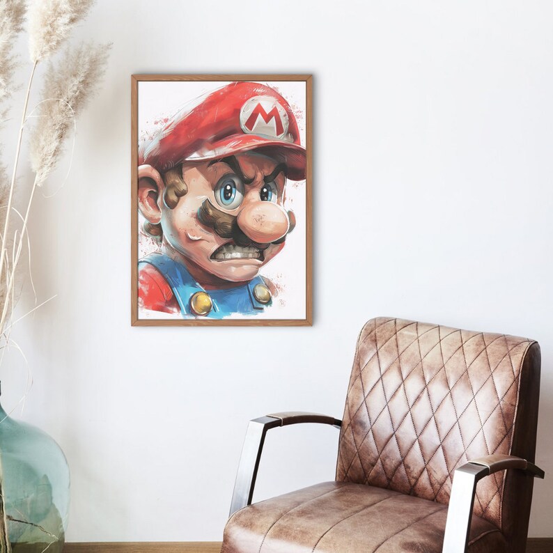 Printable Mario Poster Super Mario Wall Art Retro Video Game Decor ...