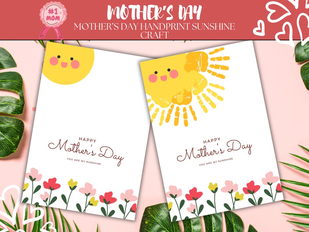 Mother's Day Handprint Sunshine Craft: DIY Keepsake (digital Download ...
