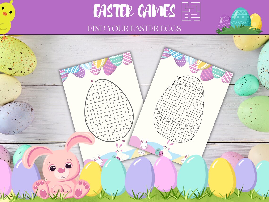Printable Easter Maze Game – Fun Kids Puzzle, Classroom Holiday ...