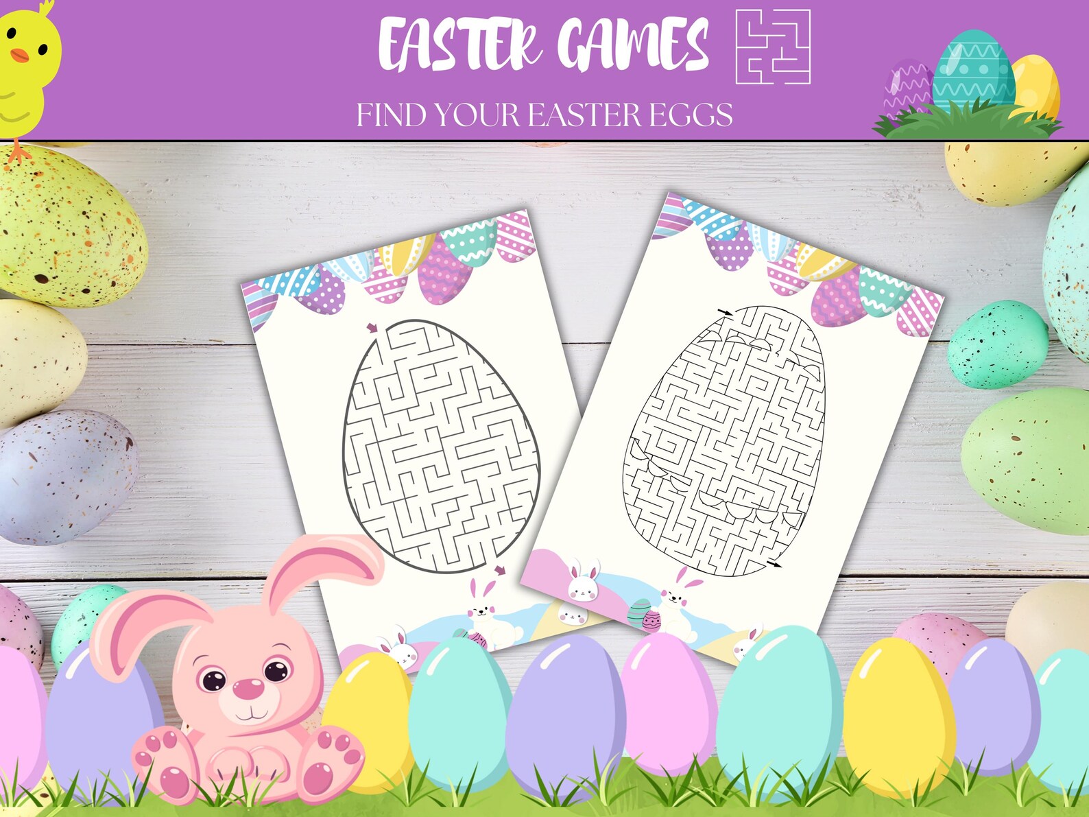 Printable Easter Maze Game – Fun Kids Puzzle, Classroom Holiday ...