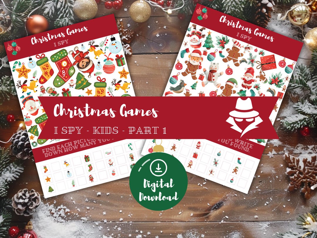 Christmas I Spy Seek and Find Look and Find Counting Activity I Spy for ...