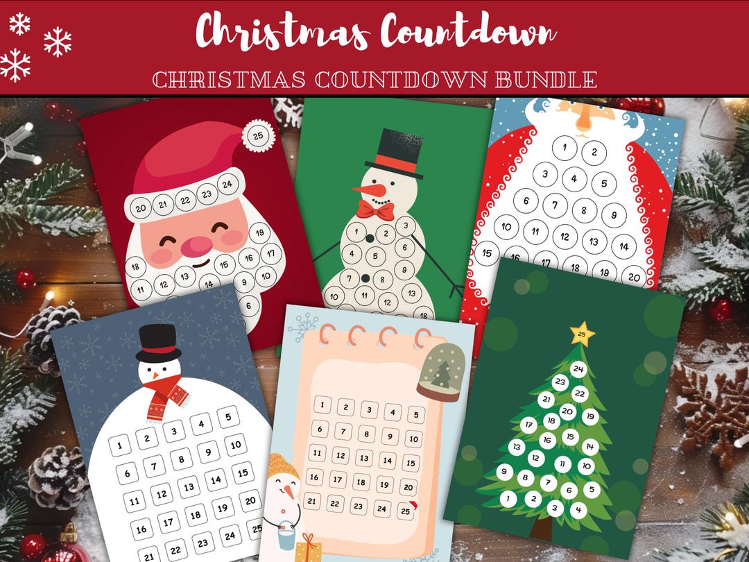 Christmas Countdown Printables: Fun Advent Calendar Activities for Kids ...