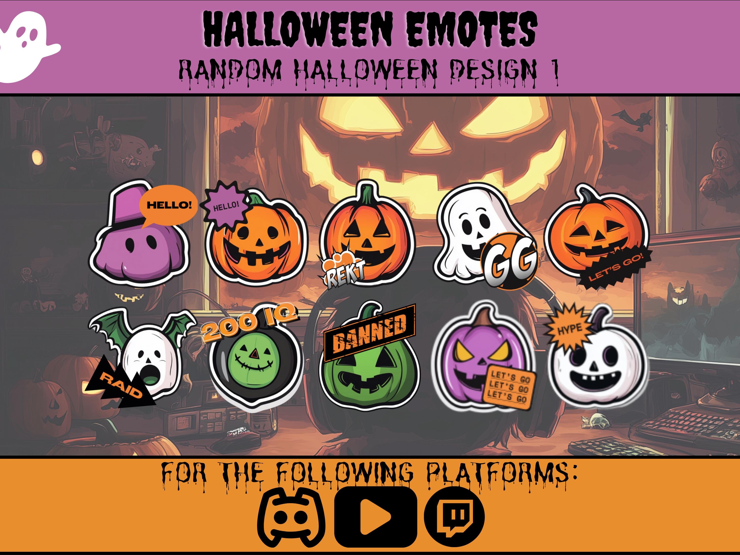 Spooky Halloween Emotes Pack for Twitch, Discord & Youtube Cute and ...