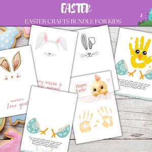 Easter Handprint Footprint Art Craft Bundle – Fun DIY Kids Craft, Baby ...
