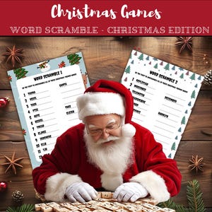 Word Scramble Christmas Party Game | Fun Family & Kids Activity ...