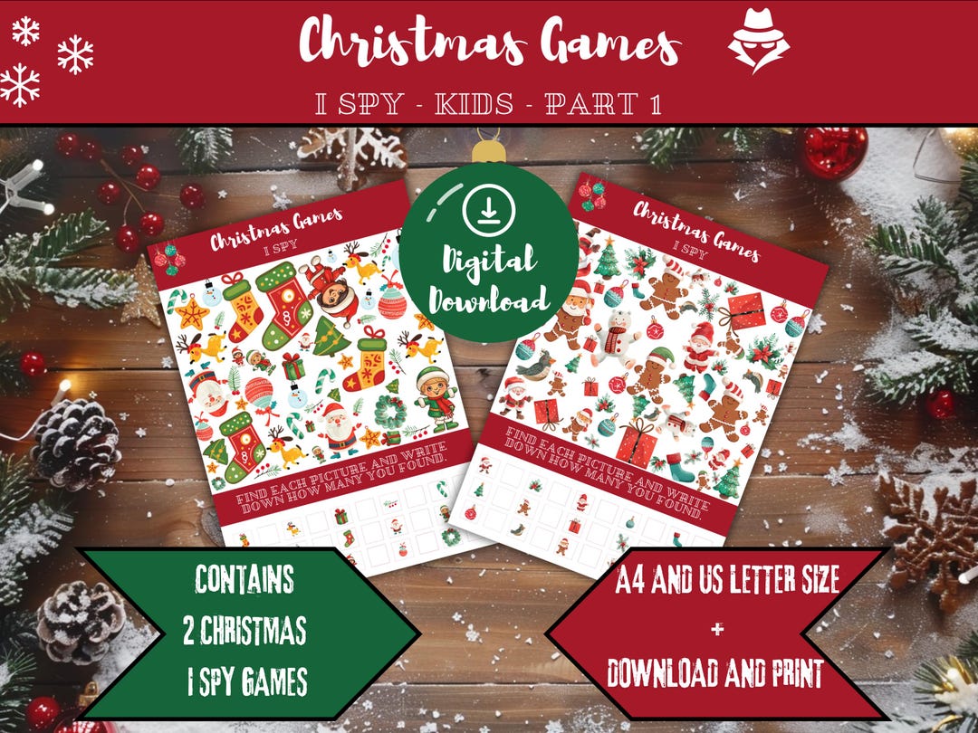 Christmas I Spy | Seek and Find | Look and Find | Counting Activity I ...