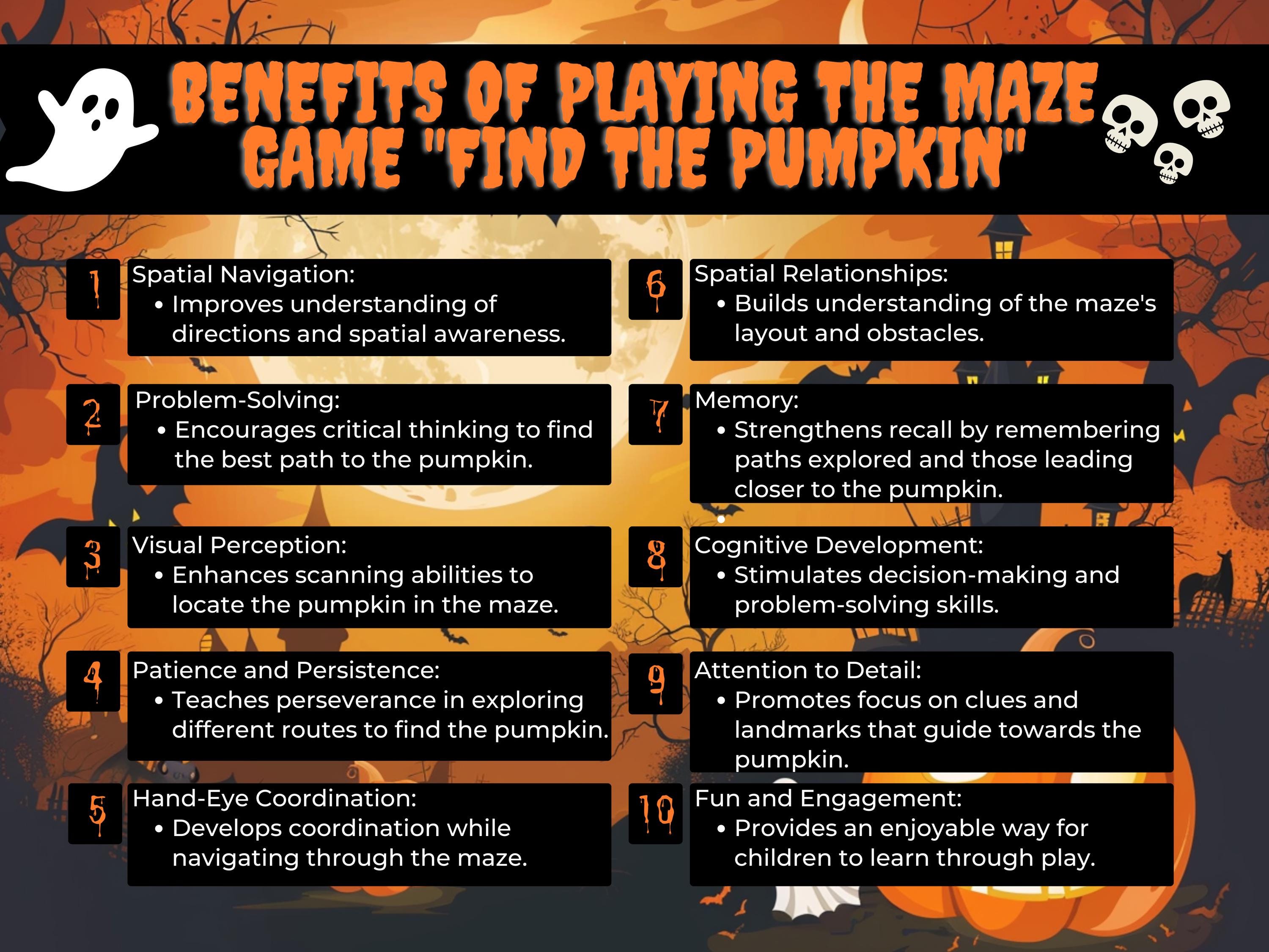 Pumpkin Hunt Halloween Maze Game | Fun Kids Activity | Printable PDF ...