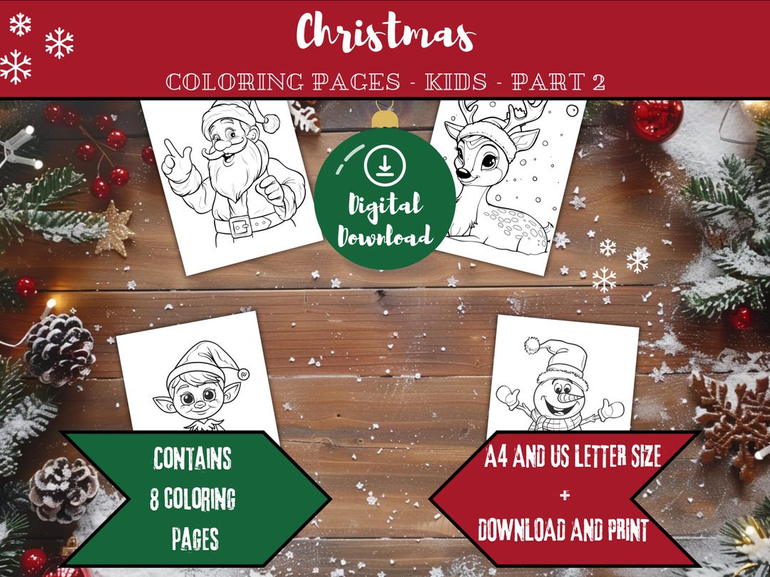 Christmas Coloring Pages for Kids: Festive Printable Activities ...