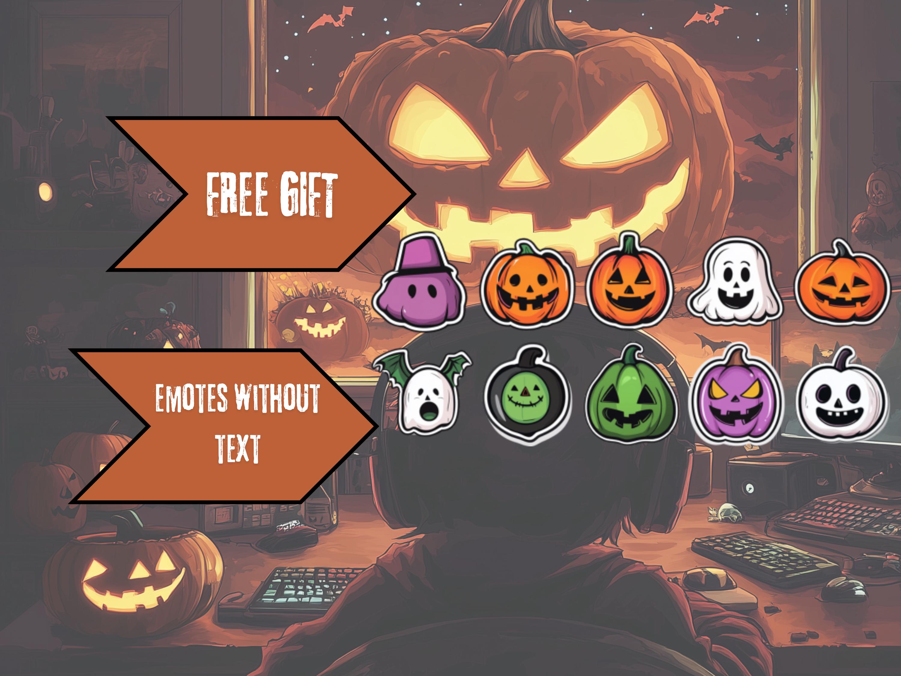 Spooky Halloween Emotes Pack for Twitch, Discord & Youtube | Cute and ...