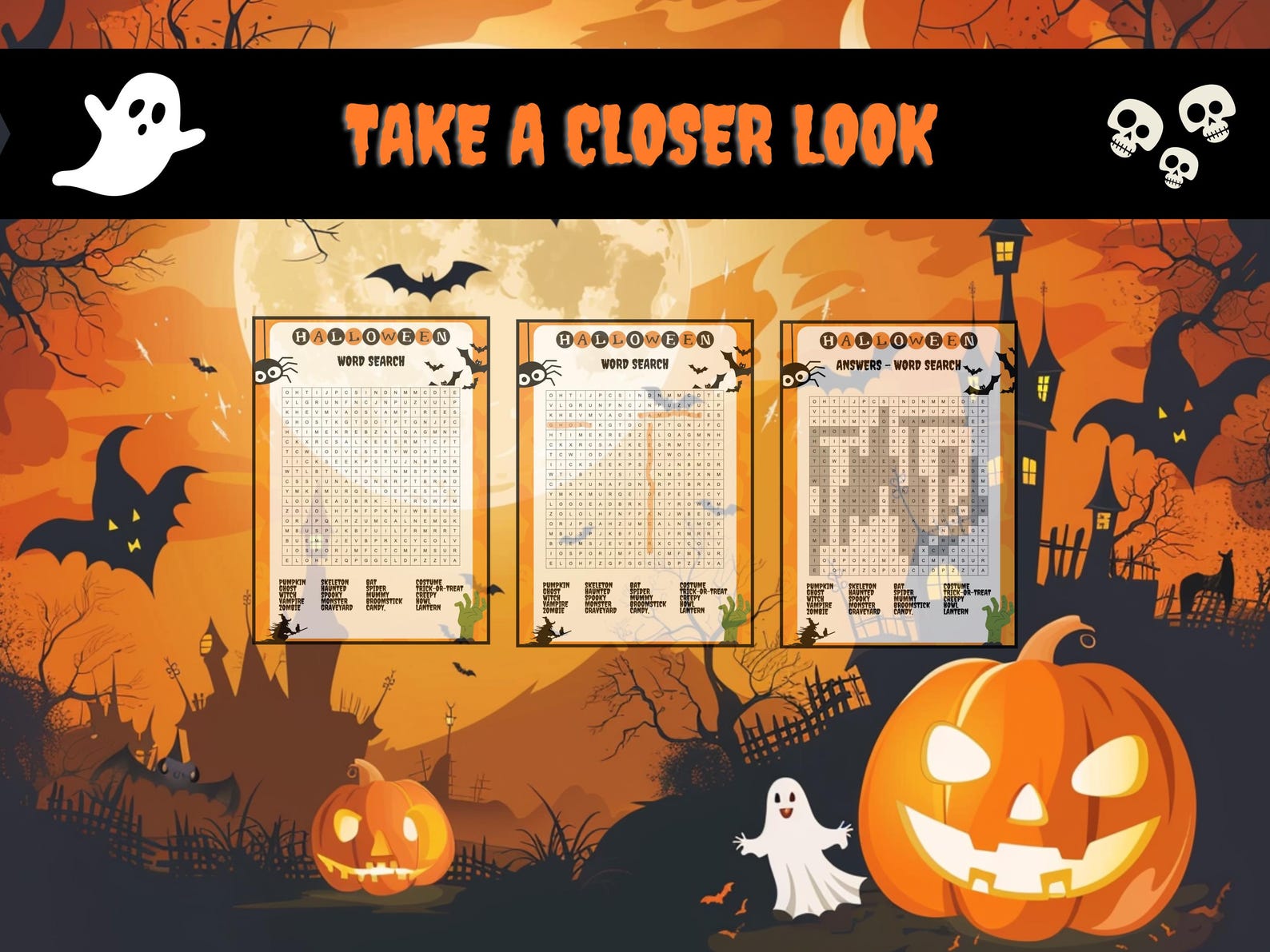 Halloween Word Search Puzzle | Fun Kids Activity | Printable Game ...