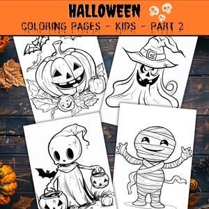 Halloween Coloring Pages for Kids: Spooky Printable Crafts (digital ...