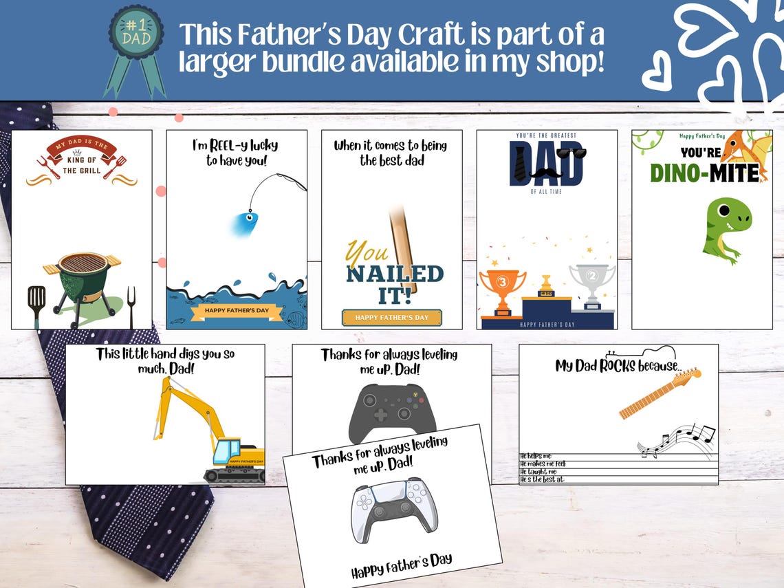 Gamer Dad Handprint Craft, Father's Day Gift (digital Download) - Etsy
