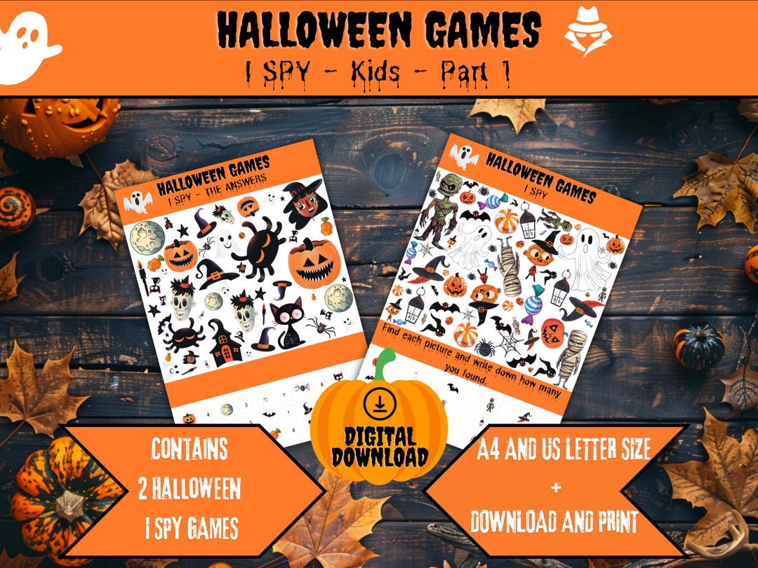 Halloween I Spy | Seek and Find | Look and Find | Counting Activity I ...