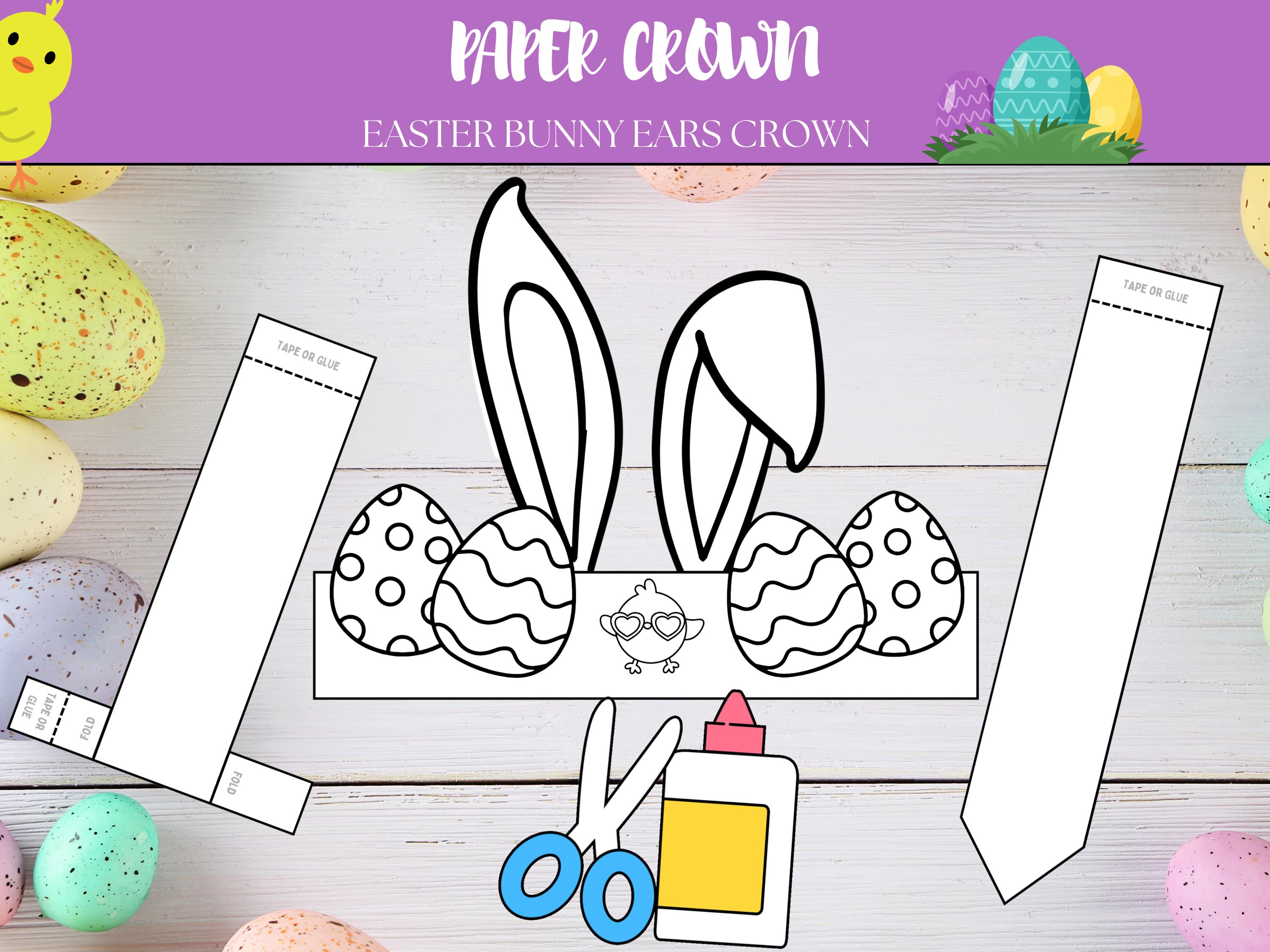 DIY Easter Bunny Headband for Kids – Printable Paper Crown for Spring ...