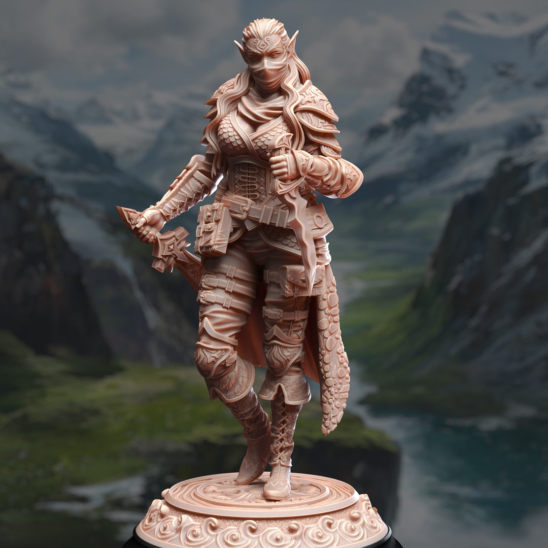 32/75mm Hali Female Water Elementalist by DM Stash Tabletop D&D Fantasy ...