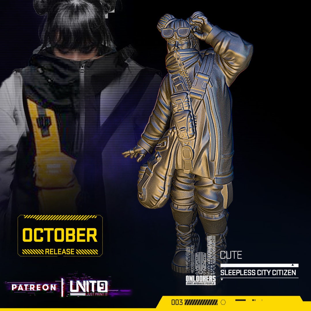 32mm Cyberpunk Cute by Unit 9 Tabletop Pathfinder Fantasy Cyberpunk ...