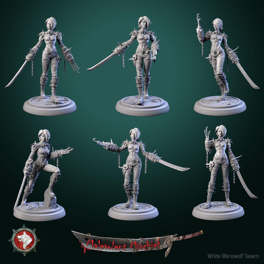 32mm Female Monster Hunter Clerics by White Werewolf Tavern Choose Your ...