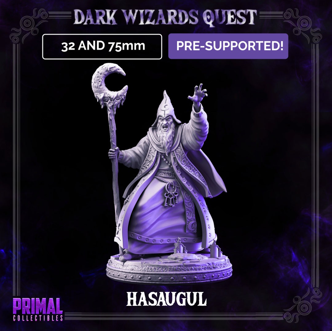 32/75mm High Mage Hasaugul - Dark Wizards by Primal Collectibles ...
