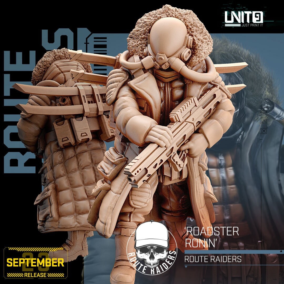 32mm Route Runner Ronin by Unit 9 Tabletop Pathfinder Sci-fi Cyberpunk ...