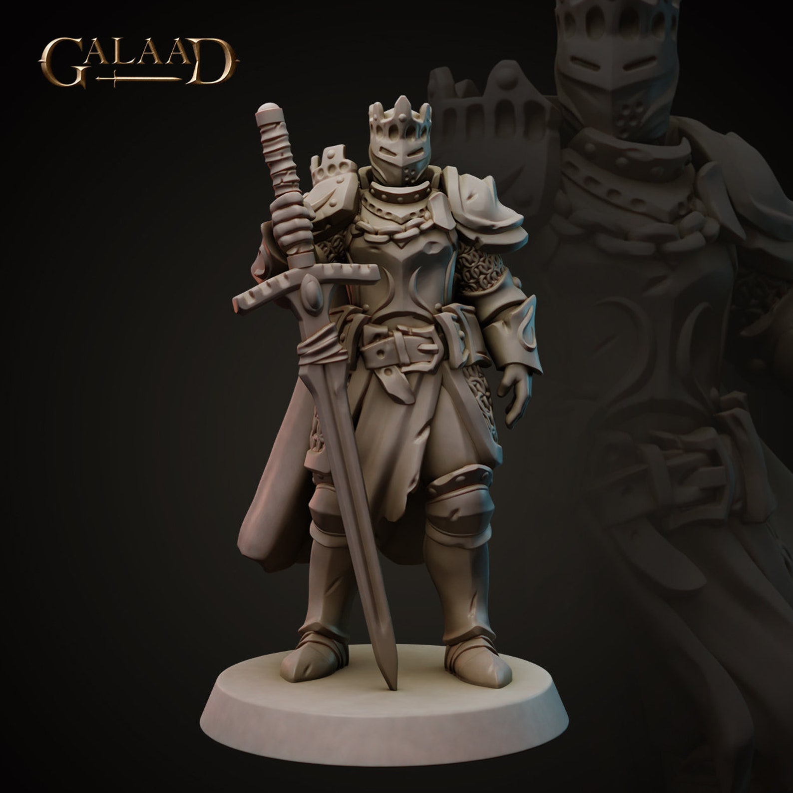 32mm Armored King Knight Miniature by Galaad Choose Your Figure ...