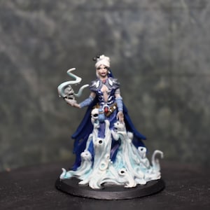 32mm Female Necromancer Miniature by Galaad Tabletop D&D Fantasy Resin ...