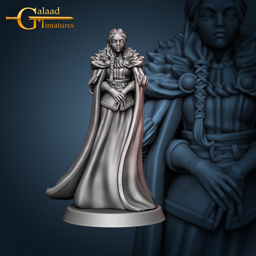 32mm Lady of the North Miniature by Galaad Tabletop D&D Fantasy Resin ...