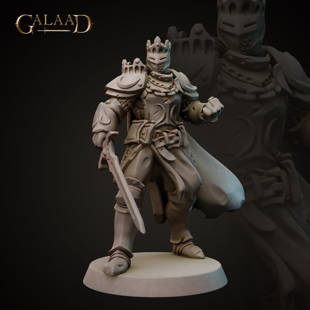 32mm Armored King Knight Miniature by Galaad Choose Your Figure ...