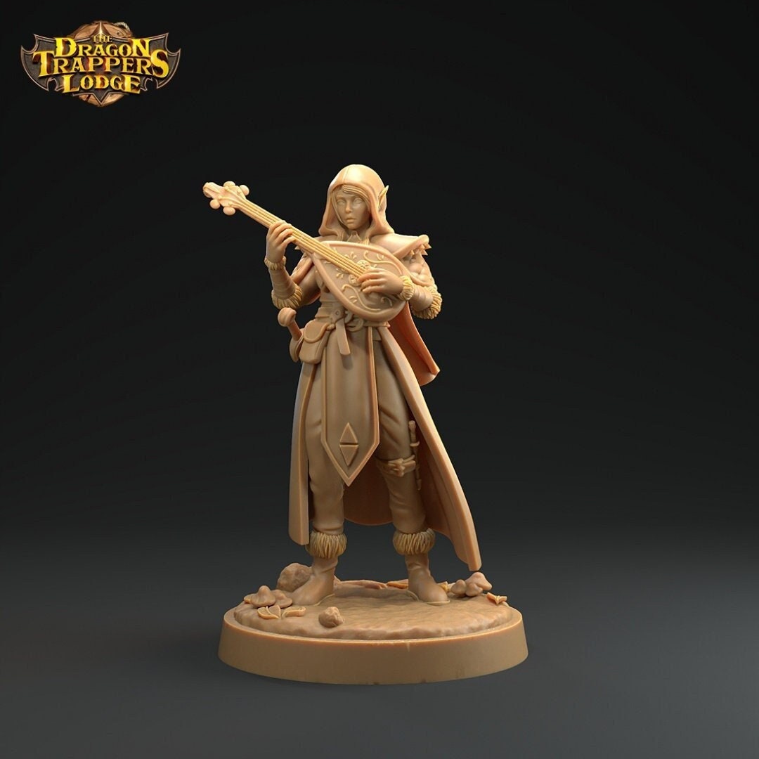 32mm Female Elven Bard With Lute by Dragon Trapper Lodge Tabletop D&D ...