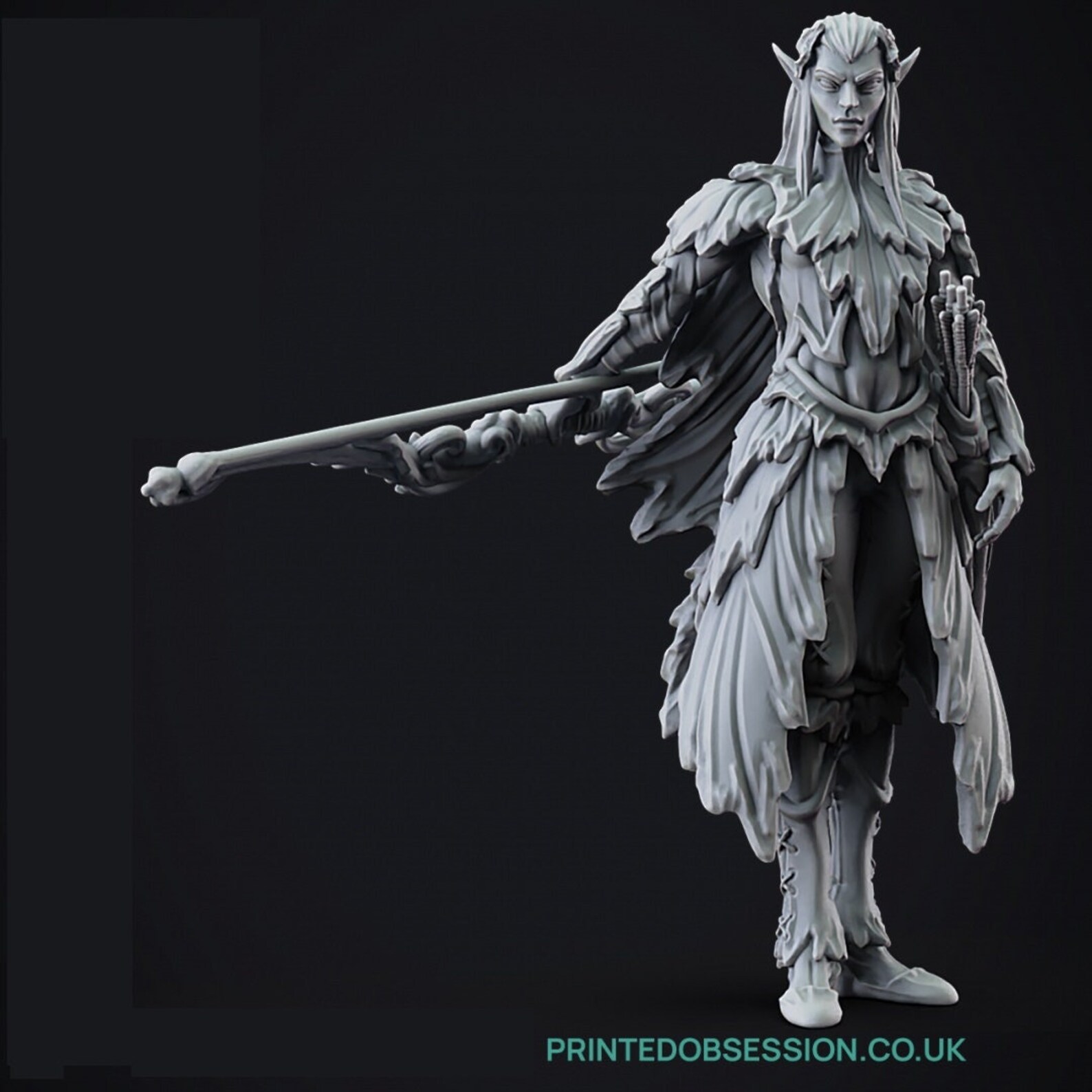 32mm Male Eladrin Elf Miniature by Printed Obsession Tabletop - Etsy