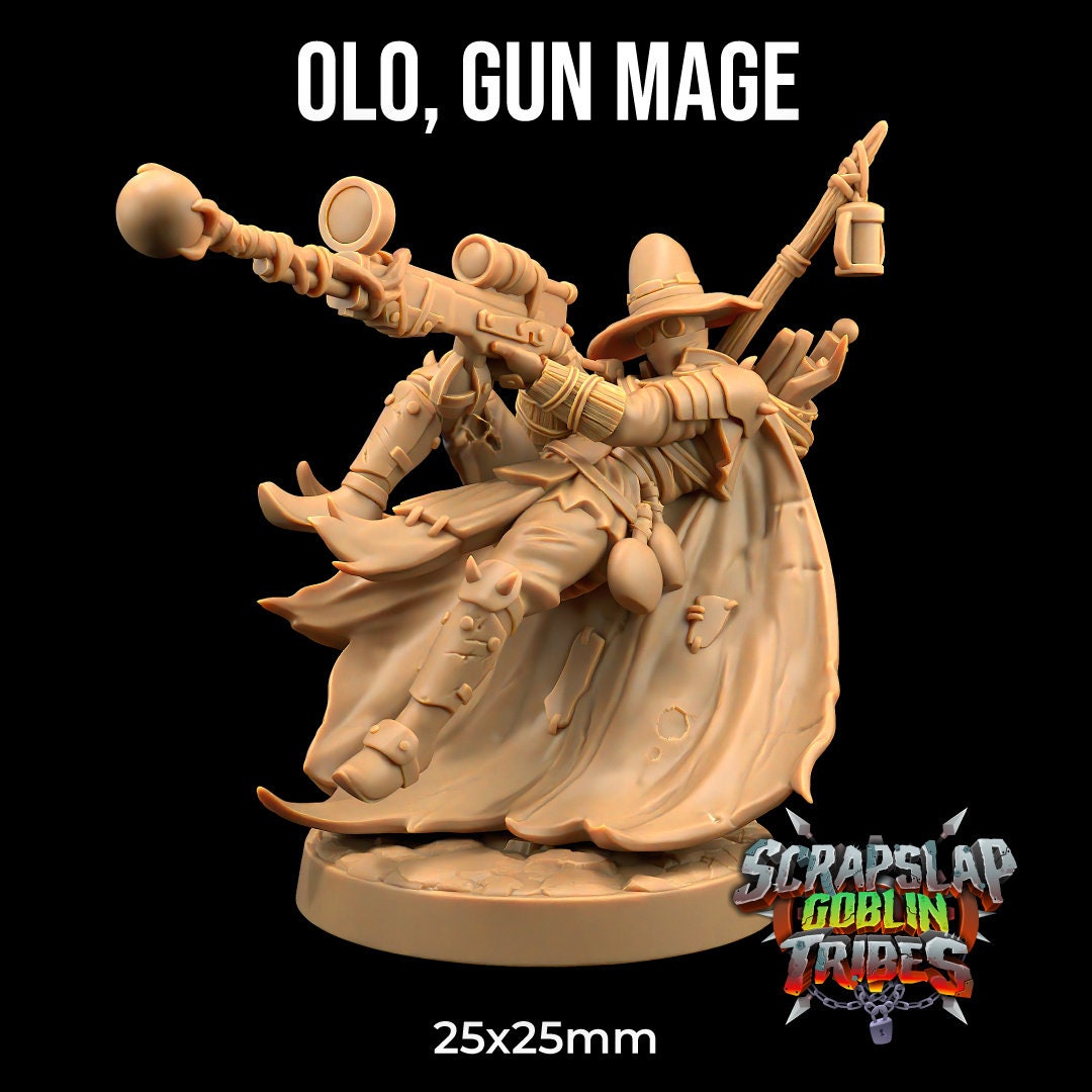 32mm Gun Mage by Dragon Trapper Lodge Tabletop D&D Fantasy Resin ...