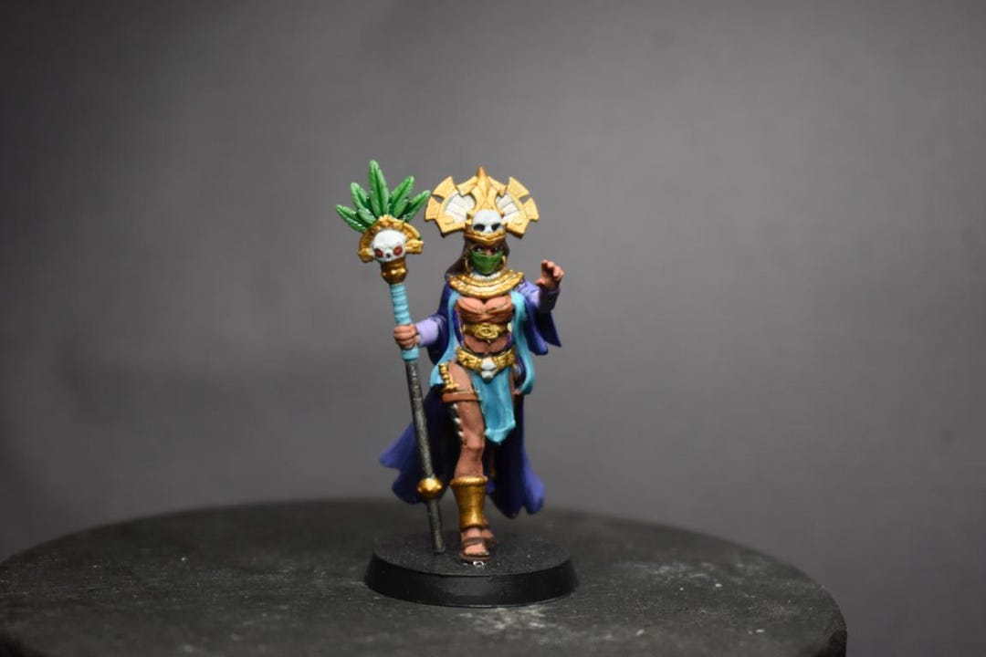 Painted Resin Printed Miniature Female Aztec Tribal Priestess Tabletop ...