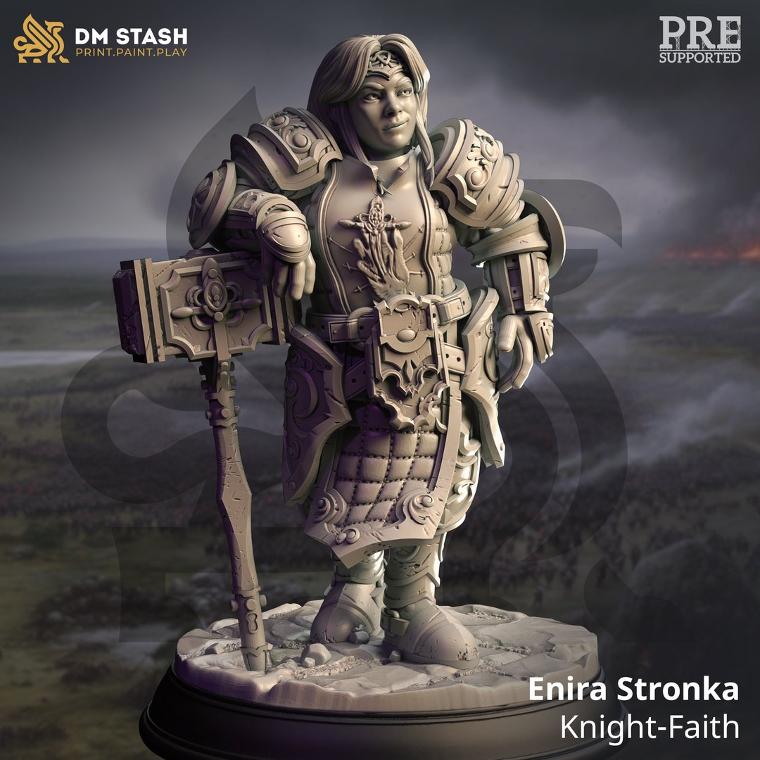32/75mm Enira Stronka Female Dwarven Knight by DM Stash Tabletop D&D ...