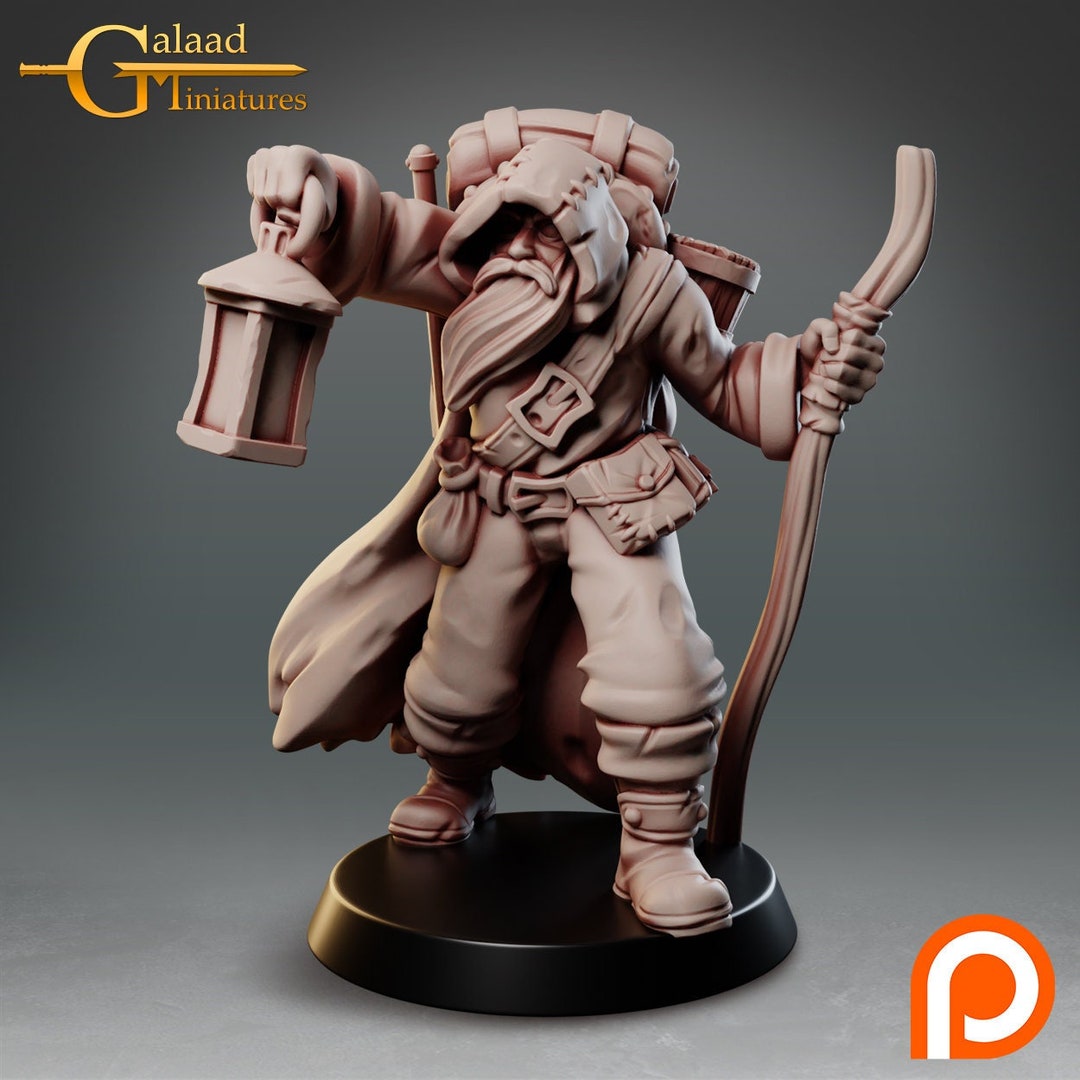 32mm Male Merchant Wanderer Miniature by Galaad Tabletop D&D Fantasy ...