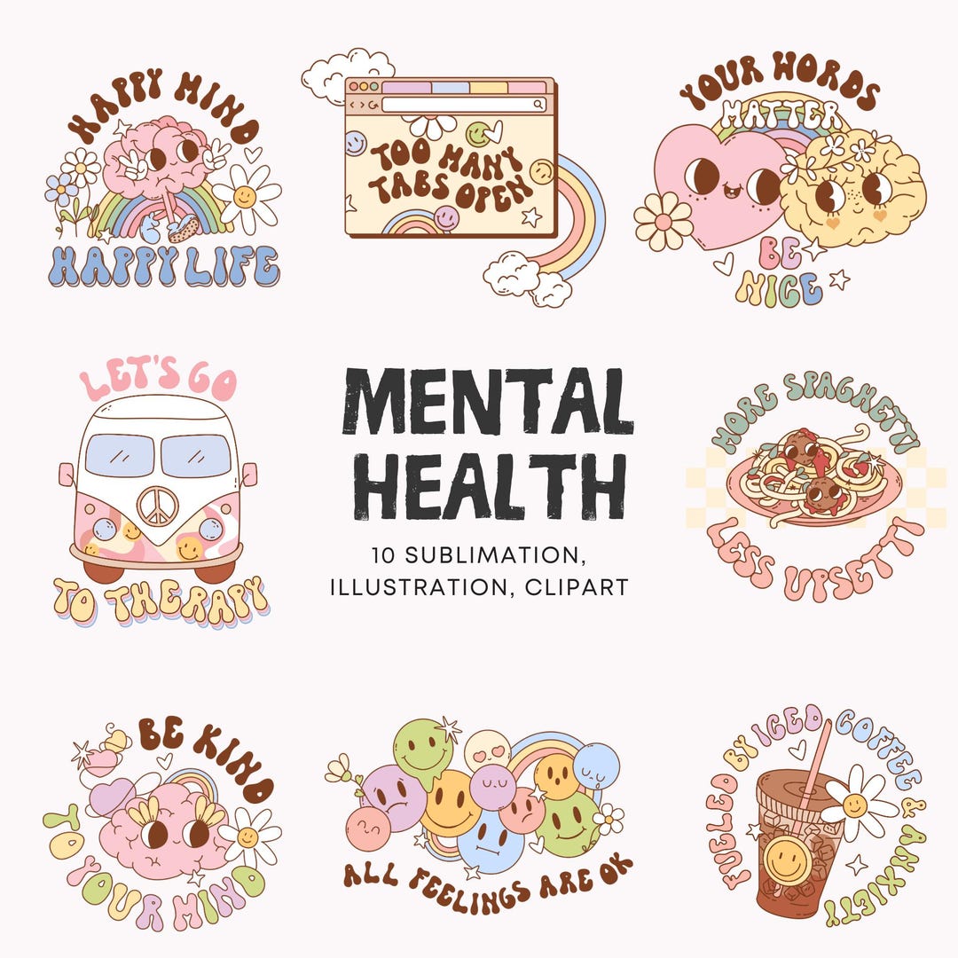 Self Care Clipart PNG Mental Health Matters Awareness SVG Clipart ...