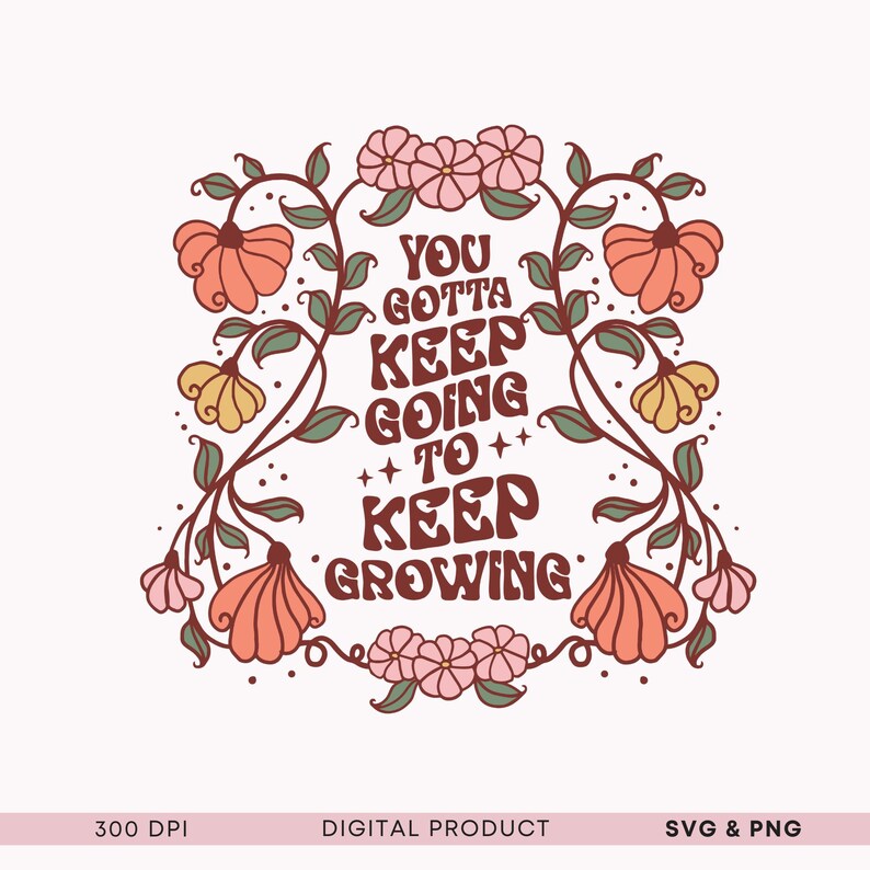 Retro Boho Affirmations PNG Clipart Illustration Groovy Clipart ...