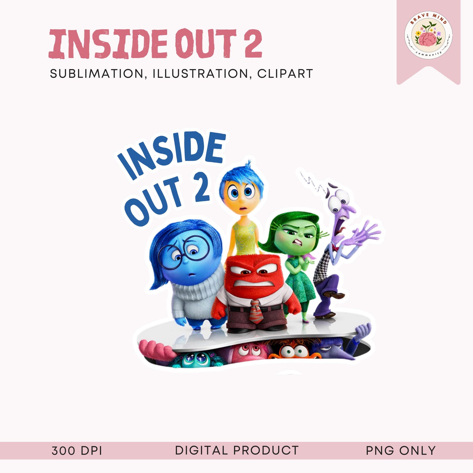 Inside Out 2 PNG Bundle Inside Out 2 Download Inside Out PNG Anger Joy ...