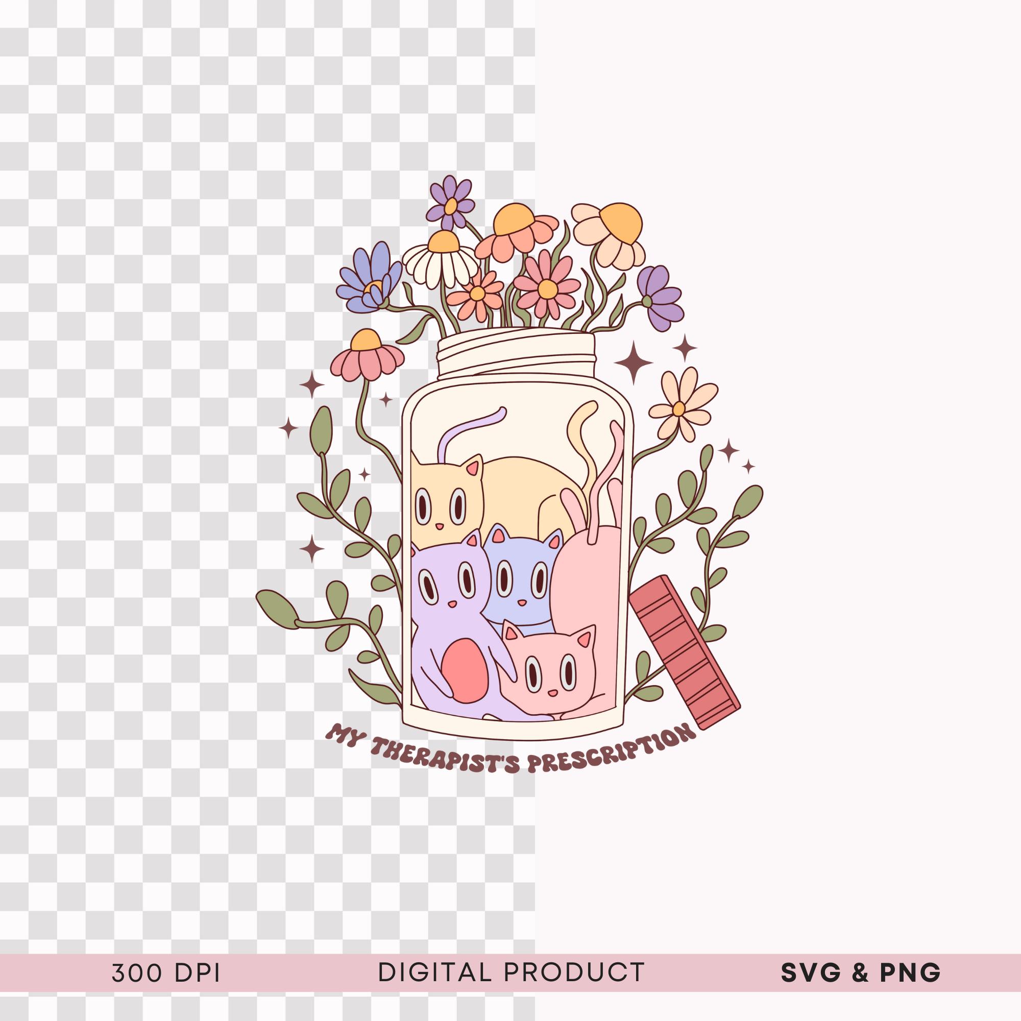 My Therapist Prescription SVG Mental Health SVG Sublimation Cute PNG ...