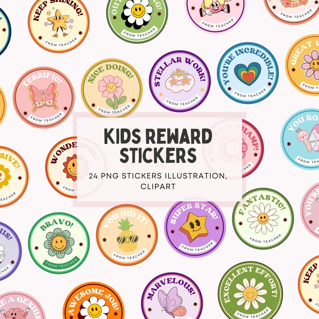 Classroom Reward for Preschooler Stickers PNG Motivational Reward Chart ...