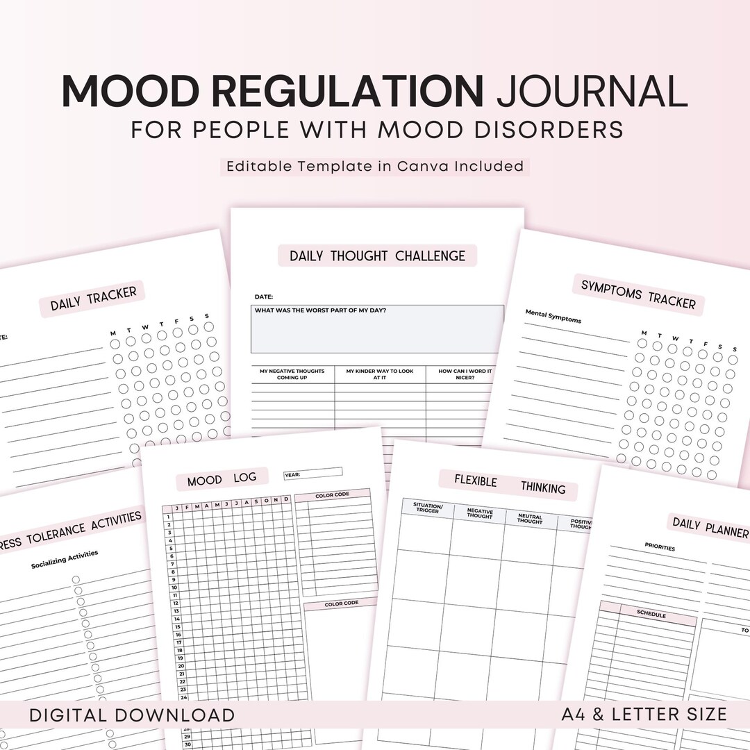 Mood Regulation Journal for People With Mood Disorders Bipolar Disorder ...