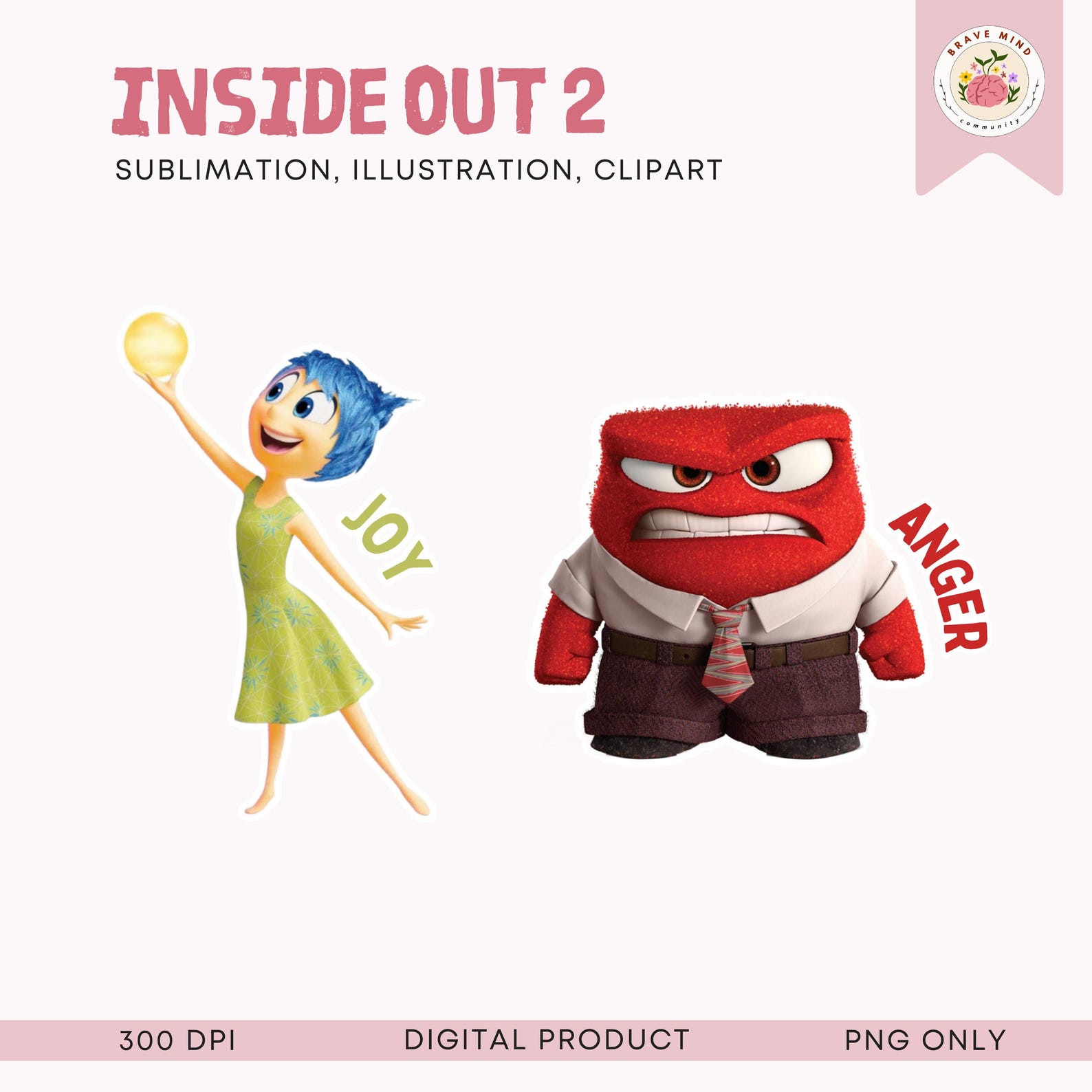 Inside Out 2 PNG Bundle Inside Out 2 Download Inside Out PNG Anger Joy ...