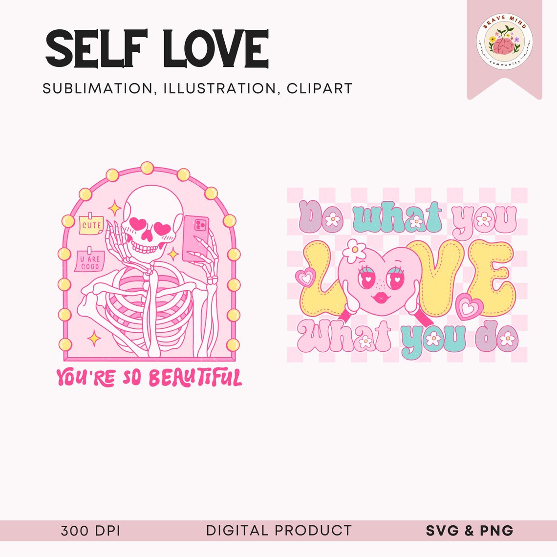 Self Love SVG Self Care PNG Love Yourself Svg Positive Affirmation Svg ...