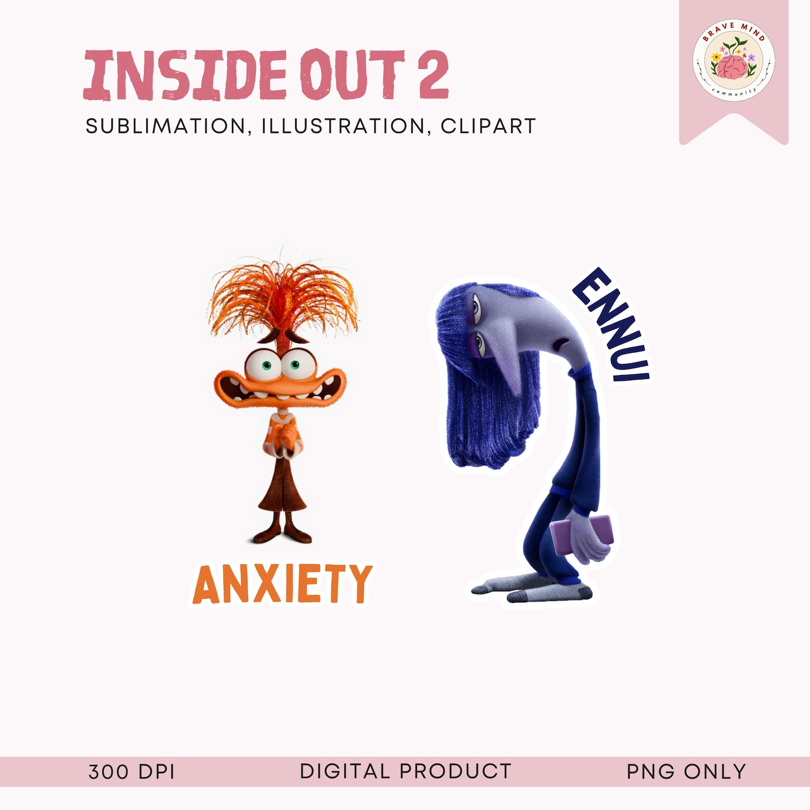 Inside Out 2 PNG Bundle Inside Out 2 Download Inside Out PNG Anger Joy ...