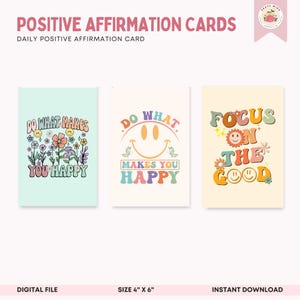 Positive Affirmation Card Mental Health Card Positivity Printable Card ...