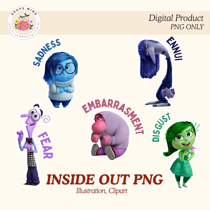 Inside Out 2 PNG Bundle Inside Out 2 Download Inside Out PNG Anger Joy ...
