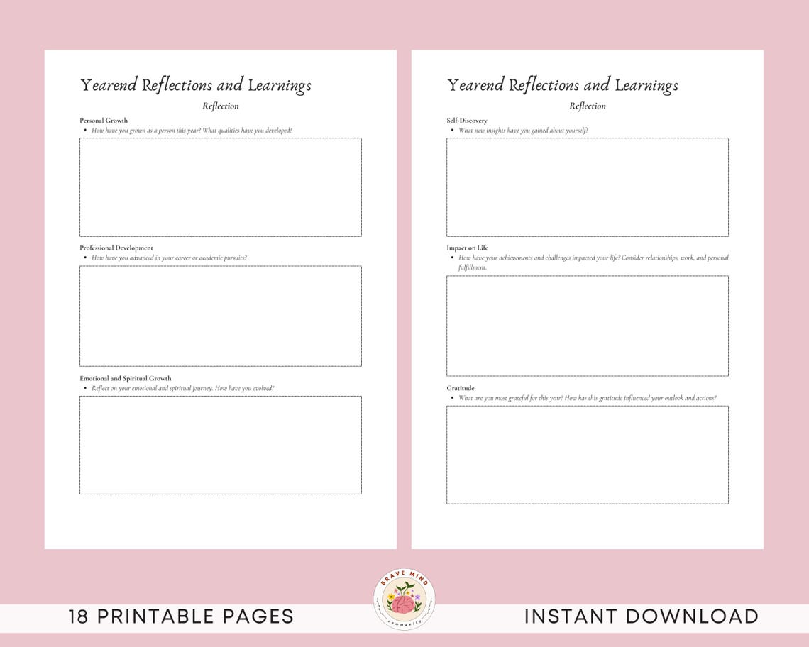 365 Days Journal Printable, Mental Health Journal, Bullet Journal ...