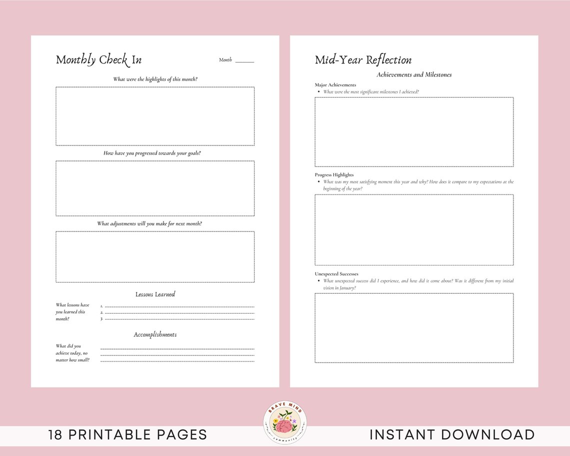 365 Days Journal Printable, Mental Health Journal, Bullet Journal ...