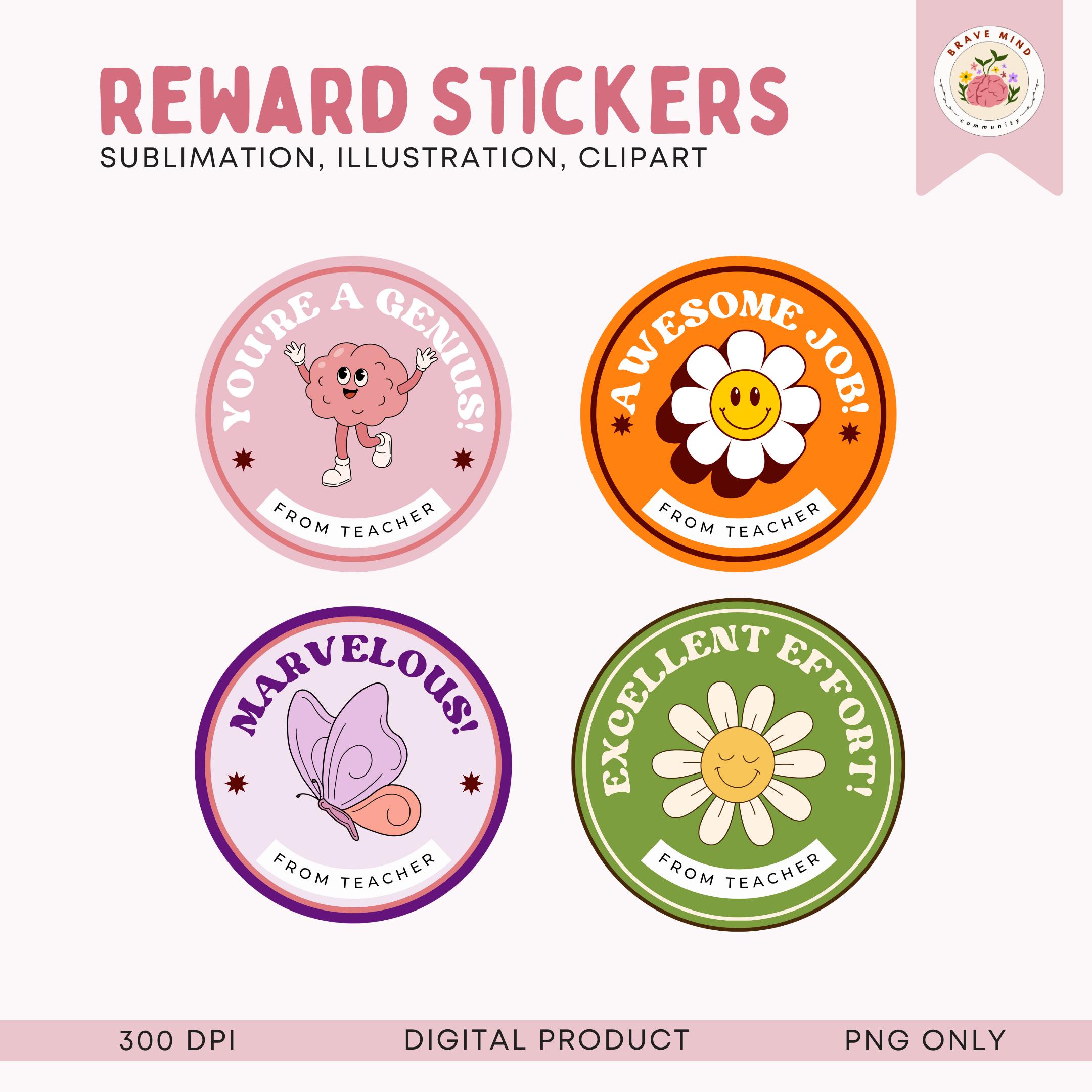 Classroom Reward for Preschooler Stickers PNG Motivational Reward Chart ...
