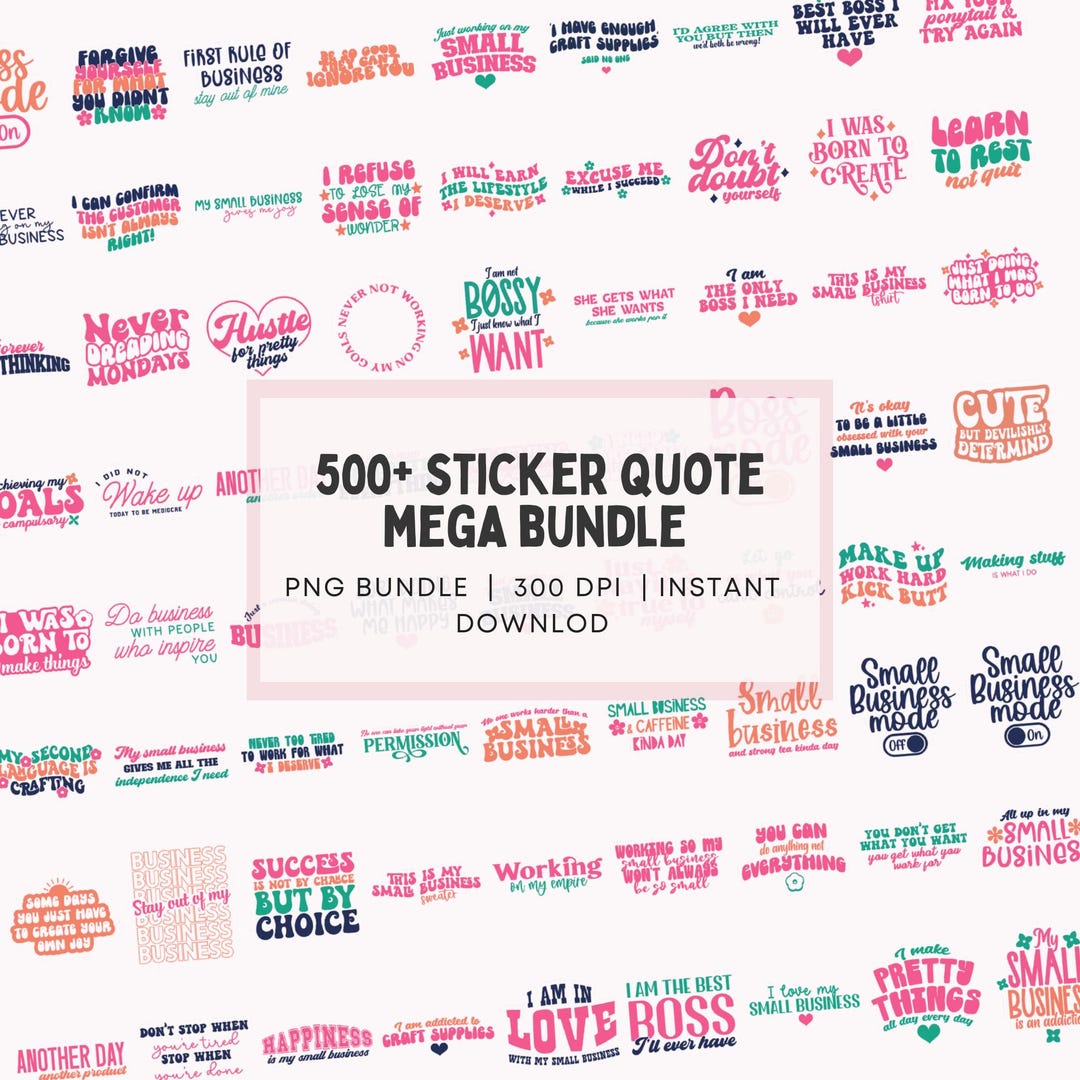 Sticker Bundle PNG Quote Stickers PNG Quote Affirmation Sticker Png ...