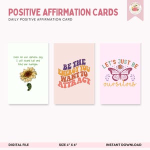 Positive Affirmation Card Mental Health Card Positivity Printable Card ...